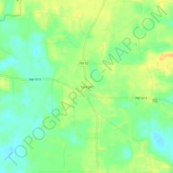 Mapa topográfico Spurger, altitud, relieve