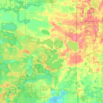 Mapa topográfico Town of Plum Lake, altitud, relieve